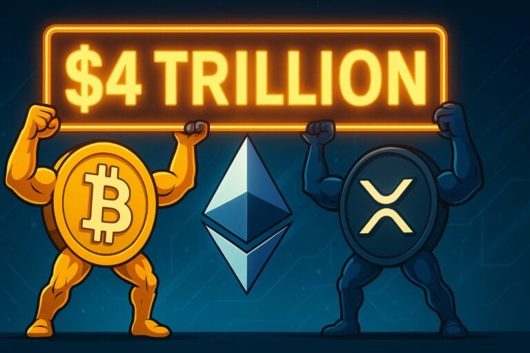 Crypto Market Cap near $4 Trillion: BTC, ETH, and XRP lead the race