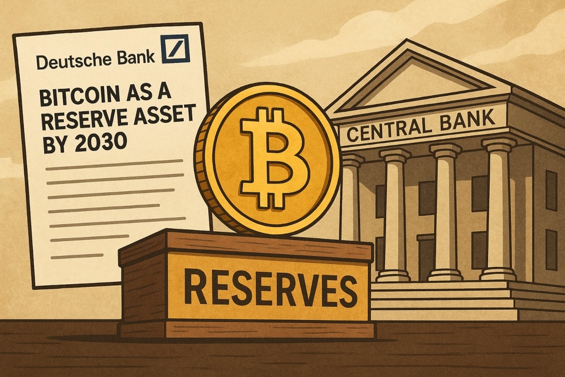 Deutsche Bank sees Bitcoin in central banks' reserves
